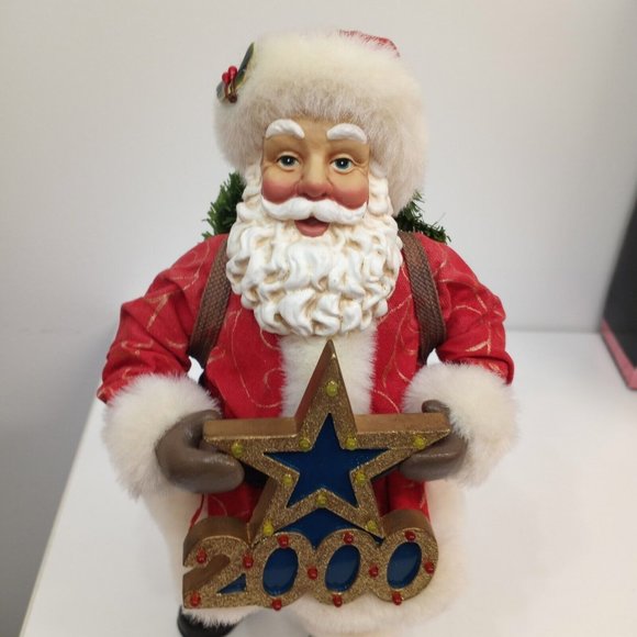 Holiday | Vintage Millennium Clothtique Santa Claus Christmas Statue ...